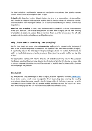 Ask On Data for Big Data How It Handles Complex Data Transformation ...