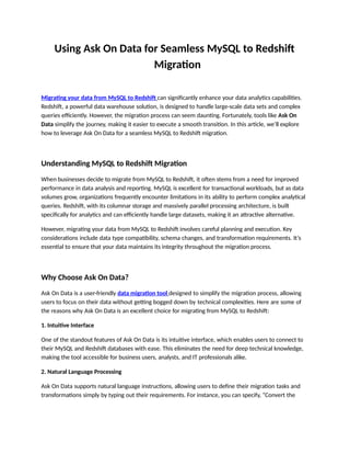 Ask On Data for Seamless MySQL to Redshift Migration.pptx
