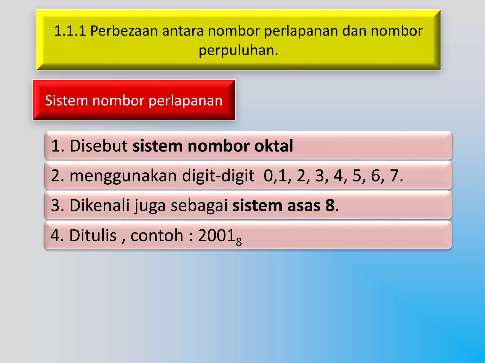ASAS SISTEM KOMPUTER - Sistem nombor perlapanan | PPTX