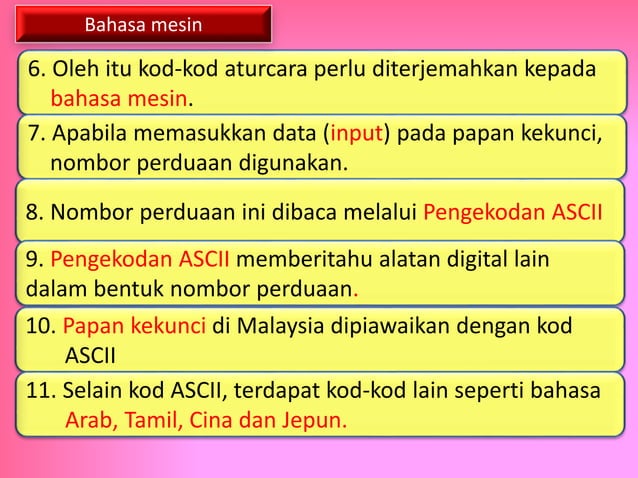 Ask t2 1.1.4 hubungkait antara nombor kod ascii dalam bahasa mesin | PPTX