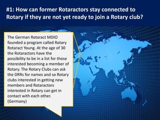 Rotaractors discuss challenges of joining Rotary | PPTX