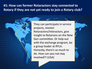 Rotaractors discuss challenges of joining Rotary | PPT