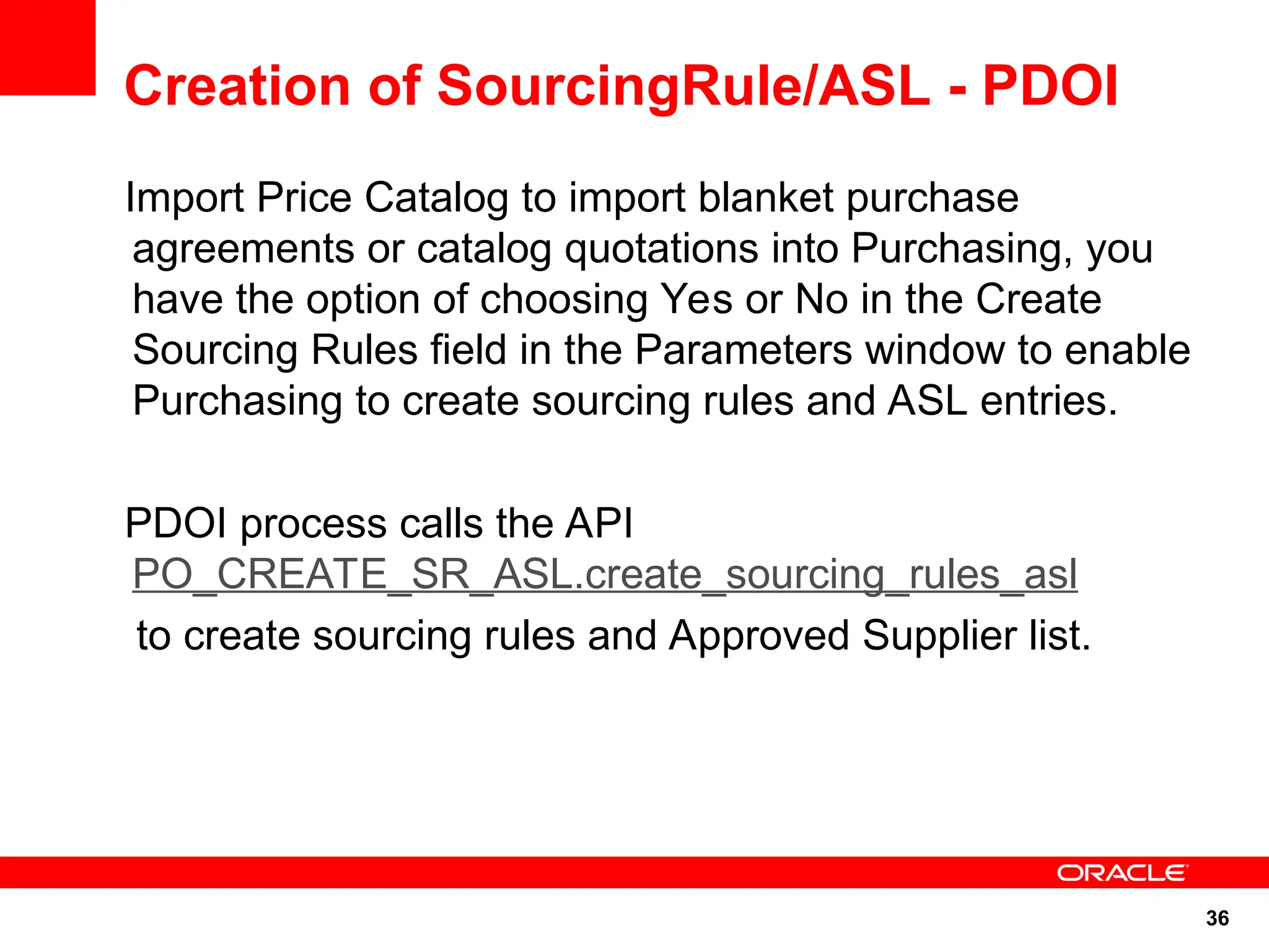 ASL and Sourcing ASL and Sourcing Rule for Oracle | PPT
