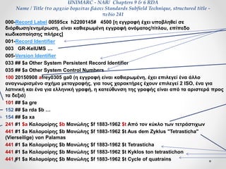 Καθιερωμένα δεδομένα, μουσικά έργα και δημιουργοί: εφαρμογή του ...