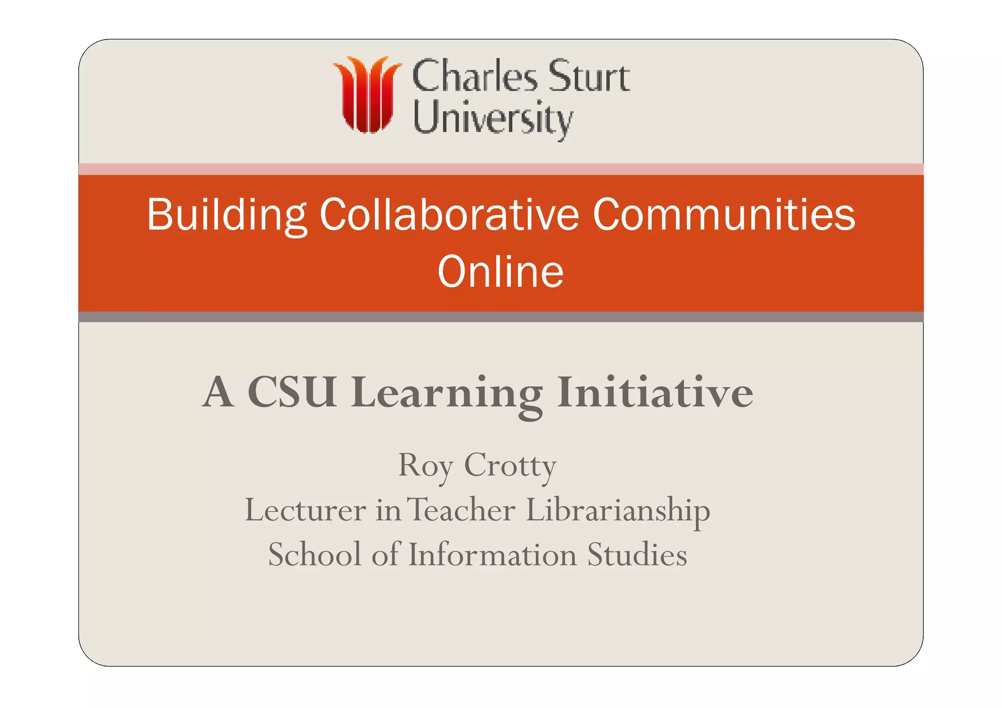 building collaborative communities | PPT