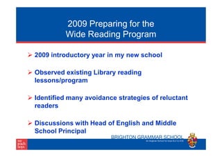 Wide reading program middle years | PPT