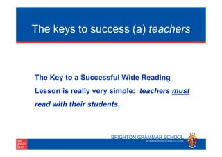 Wide reading program middle years | PPT