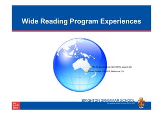 Wide reading program middle years | PPT