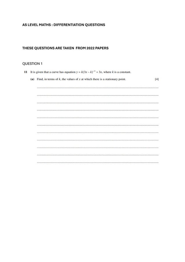 AS LEVEL MATHS DIFFERENTIATION QUESTIONS 2.pdf