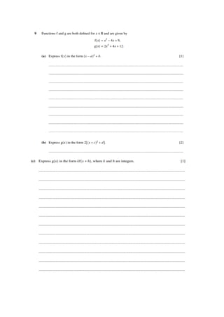 AS LEVEL MATHEMATICS QUADRATICS QUESTIONS.pdf