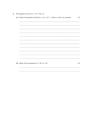 AS LEVEL MATHEMATICS QUADRATICS QUESTIONS.pdf