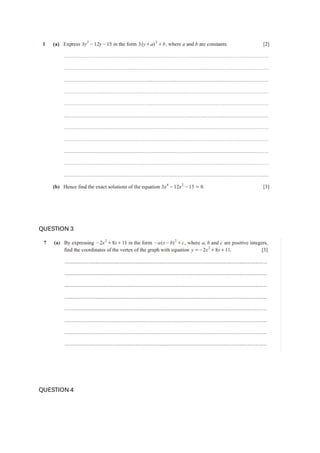 AS LEVEL MATHEMATICS QUADRATICS QUESTIONS.pdf