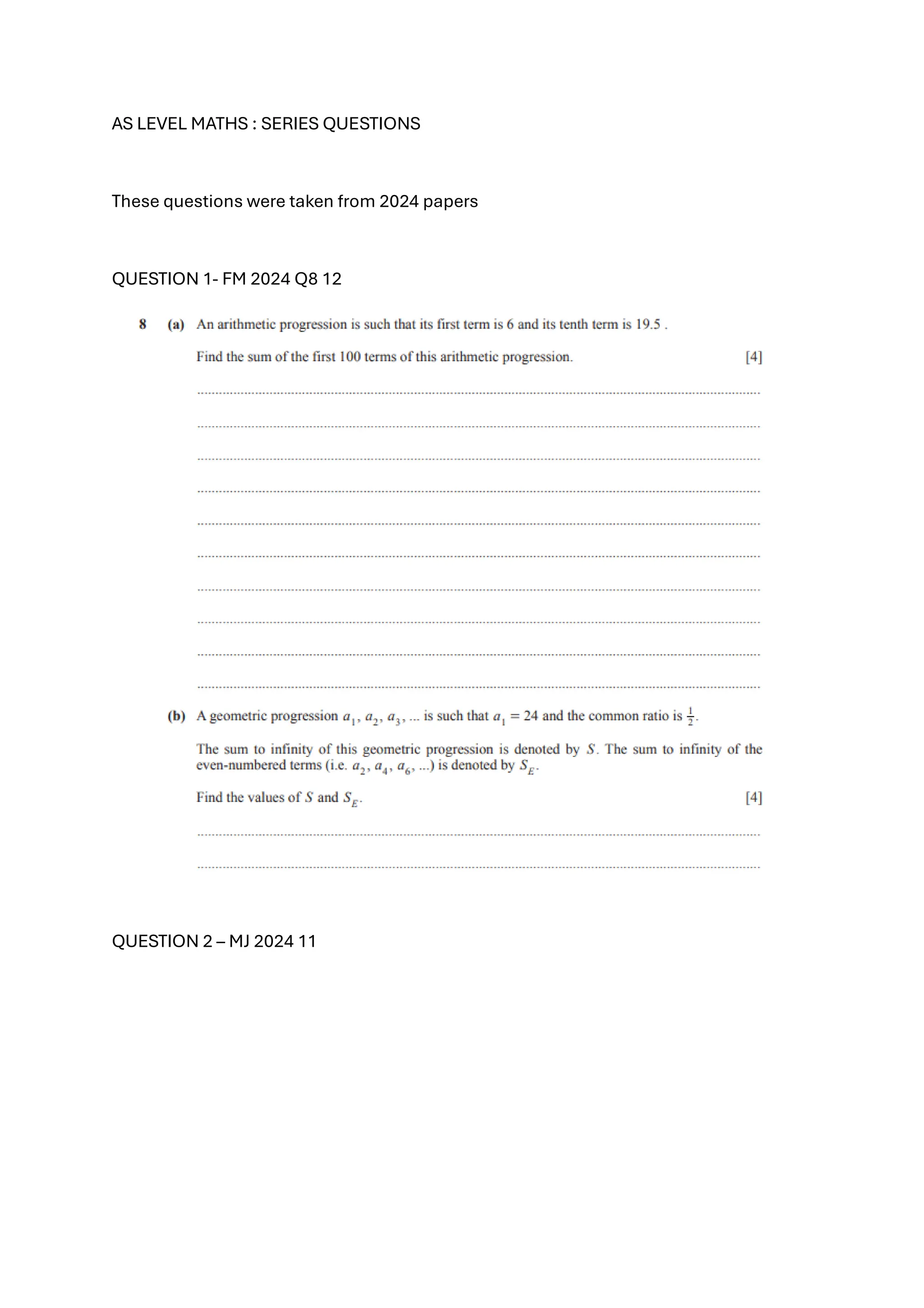 AS LEVEL MATHS PAPER 1 SERIES QUESTIONS.pdf