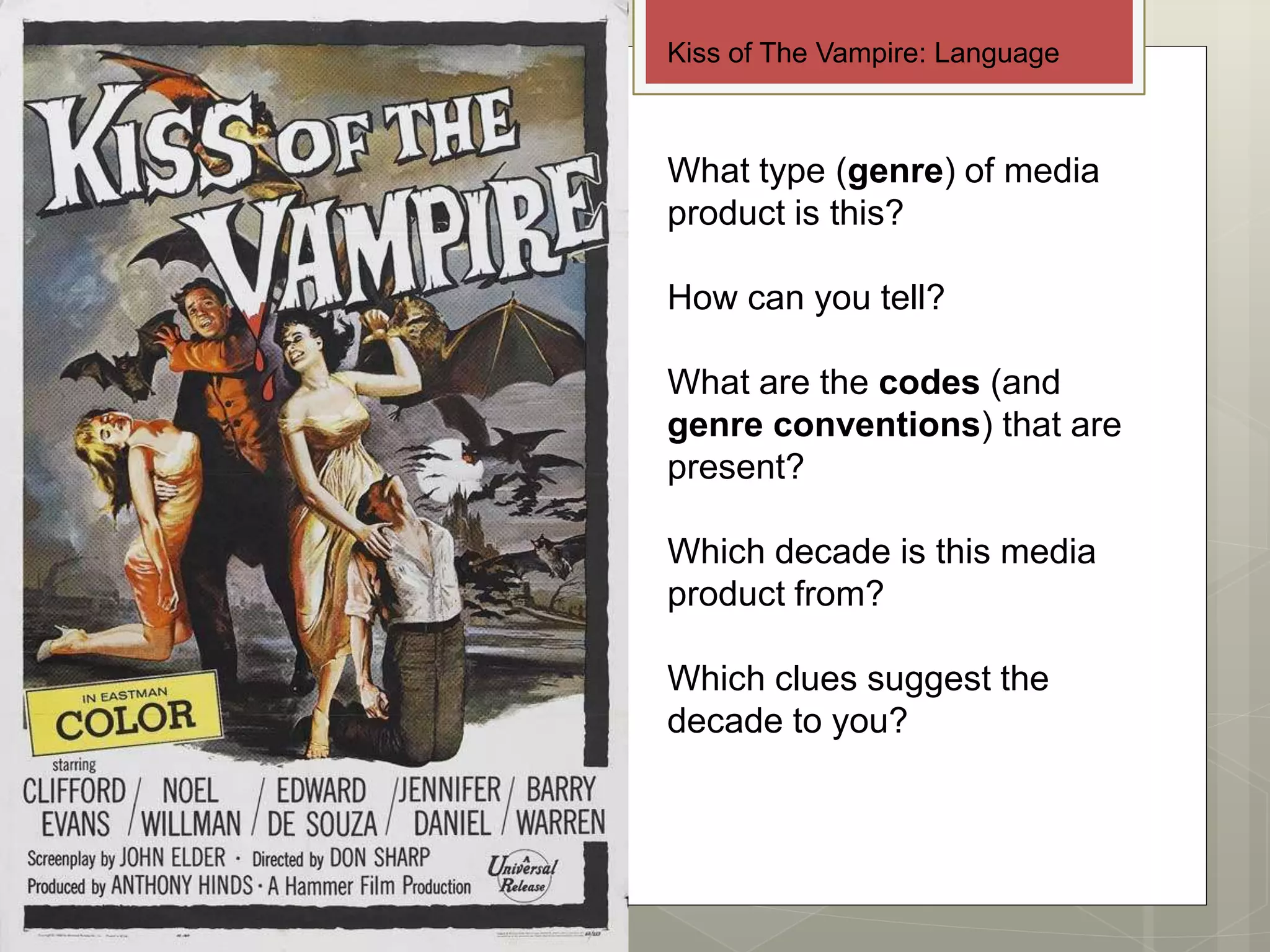 ASY1 Media Studies C1SA Kiss of the Vampire: language and ...