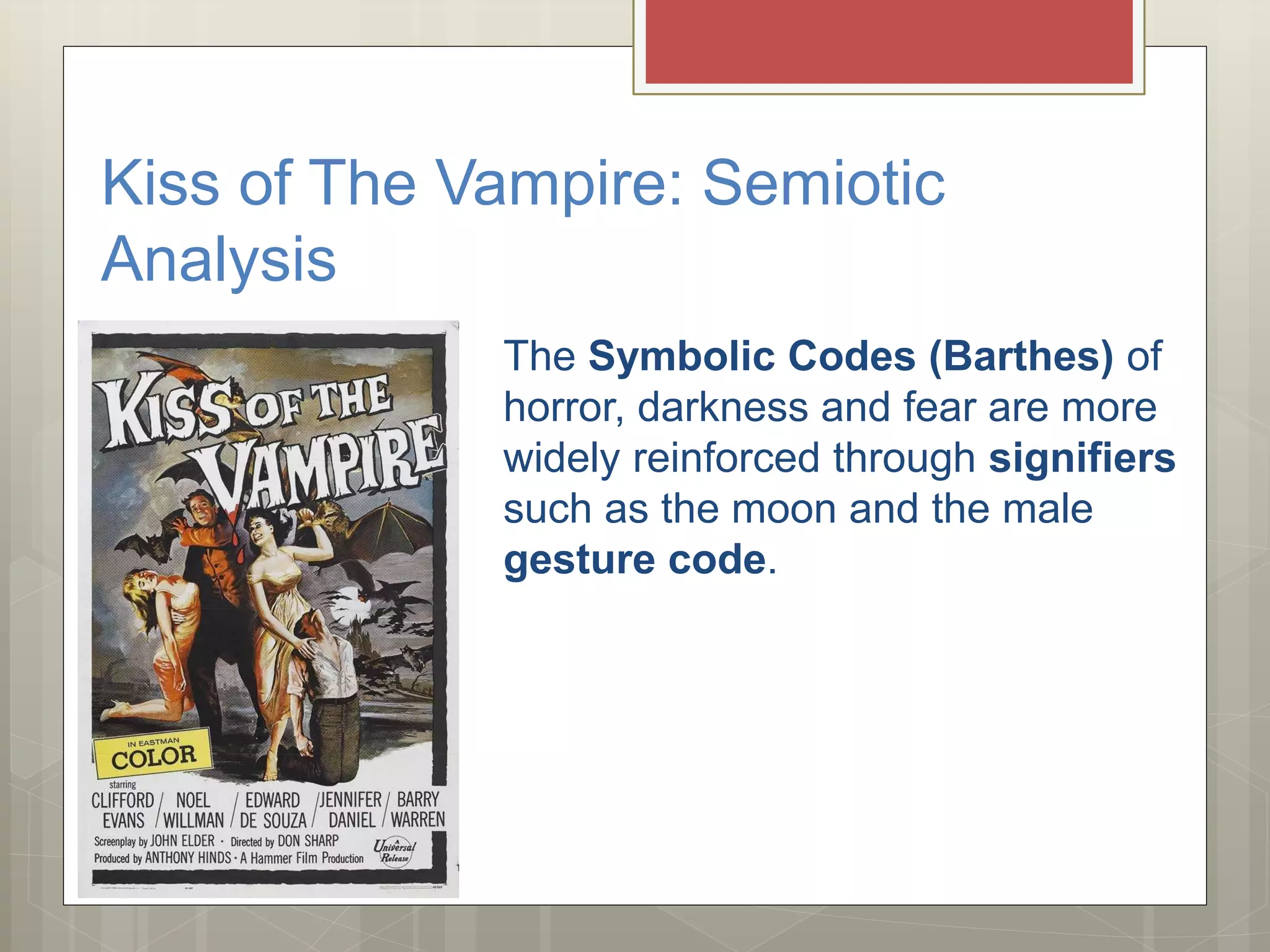 ASY1 Media Studies C1SA Kiss of the Vampire: language and ...