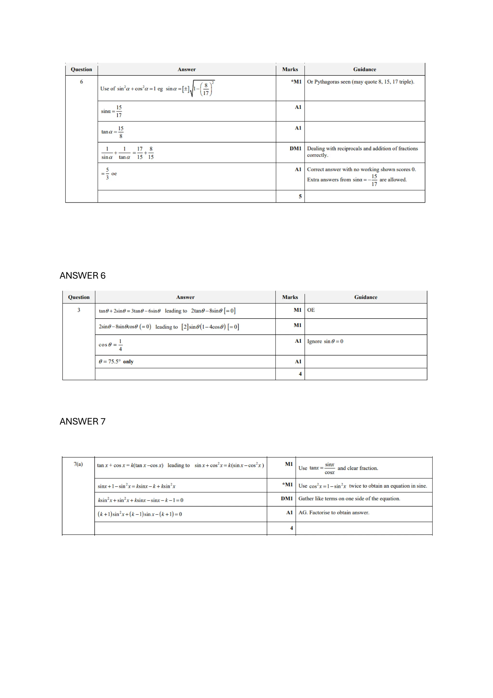 AS LEVEL MATHEMATICS TRIGONOMETRY ANSWERS.pdf