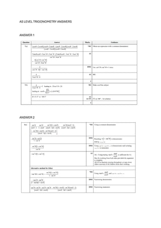AS LEVEL MATHEMATICS TRIGONOMETRY ANSWERS.pdf