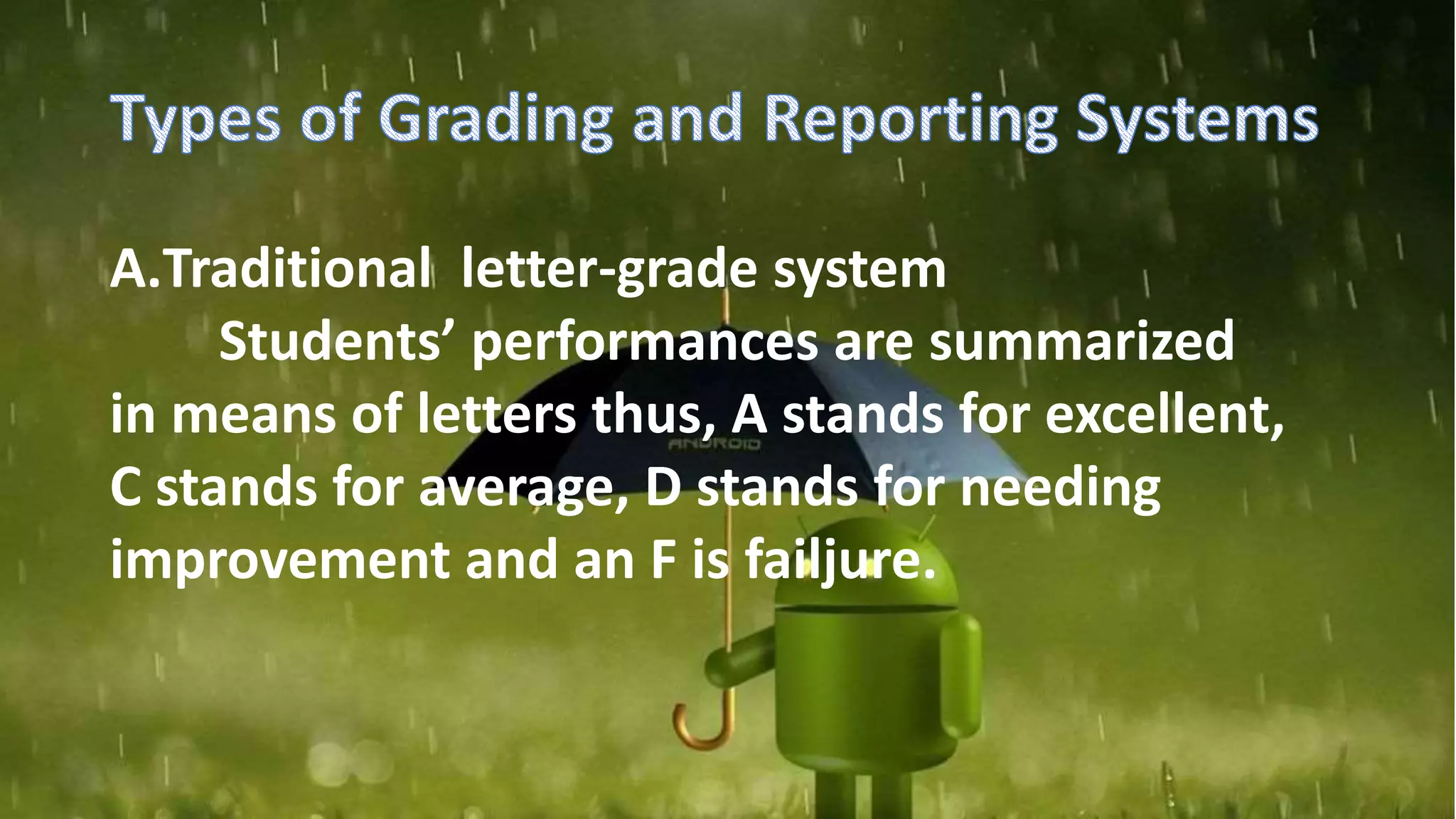 Assessment of learning 2 grading system powerpoint presentation | PPTX