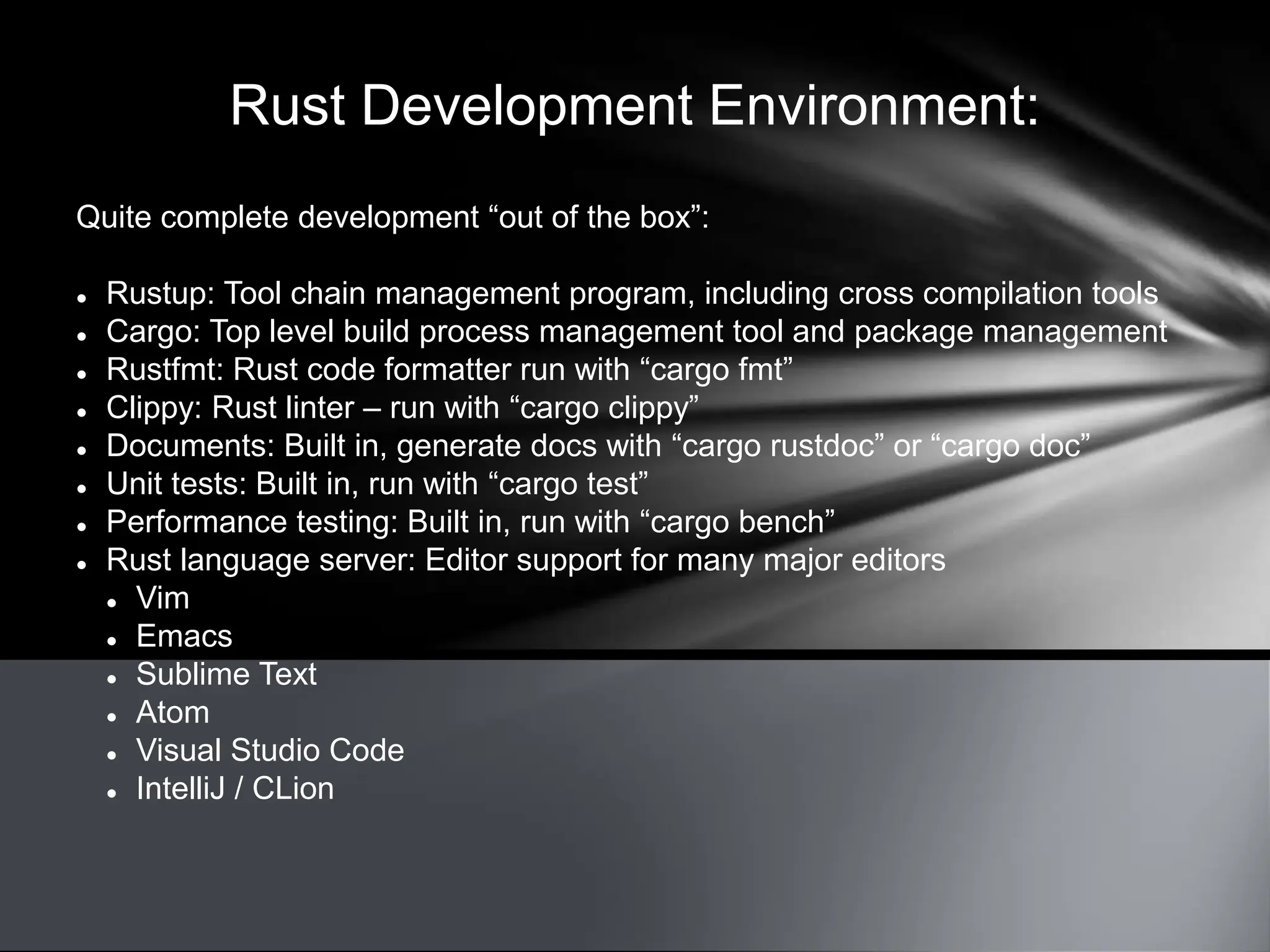 A Slice Of Rust - A quick look at the Rust programming language | PPTX | Programming Languages ...