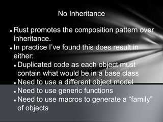 A Slice Of Rust - A quick look at the Rust programming language | PPTX