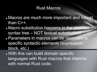 A Slice Of Rust - A quick look at the Rust programming language | PPTX | Programming Languages ...