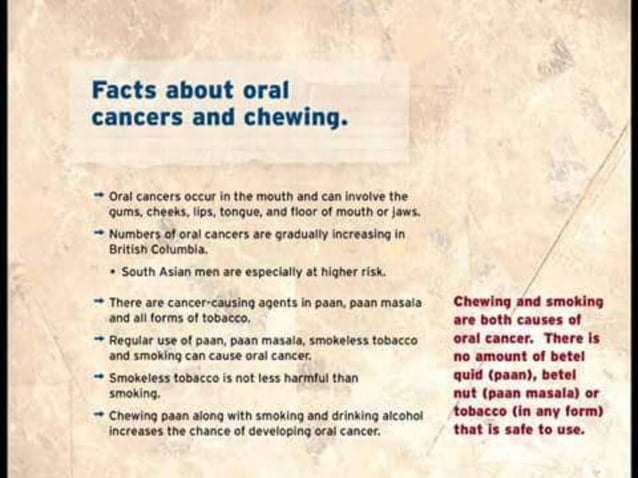 A slideshow of oral cancer | PPTX