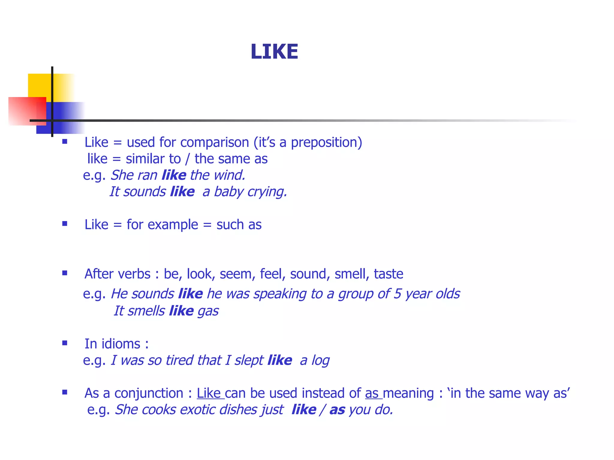 As and Like | PPT