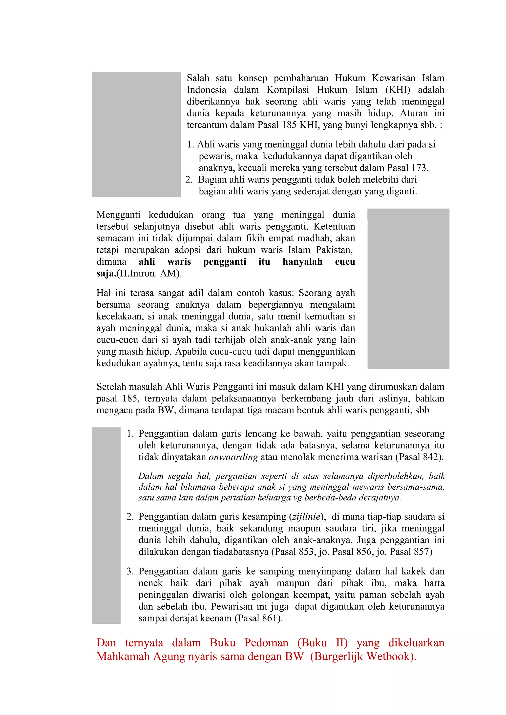 Ahli Waris Pengganti Dalam Tinjauan Legal Justice | PDF