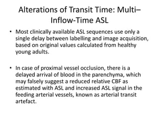 Arterial Spin Labelling in stroke | PPTX