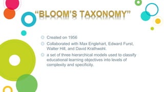 Learning Outcomes with Blooms Taxonomy | PPTX