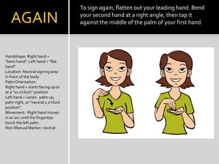ASL lesson 1 | PPTX