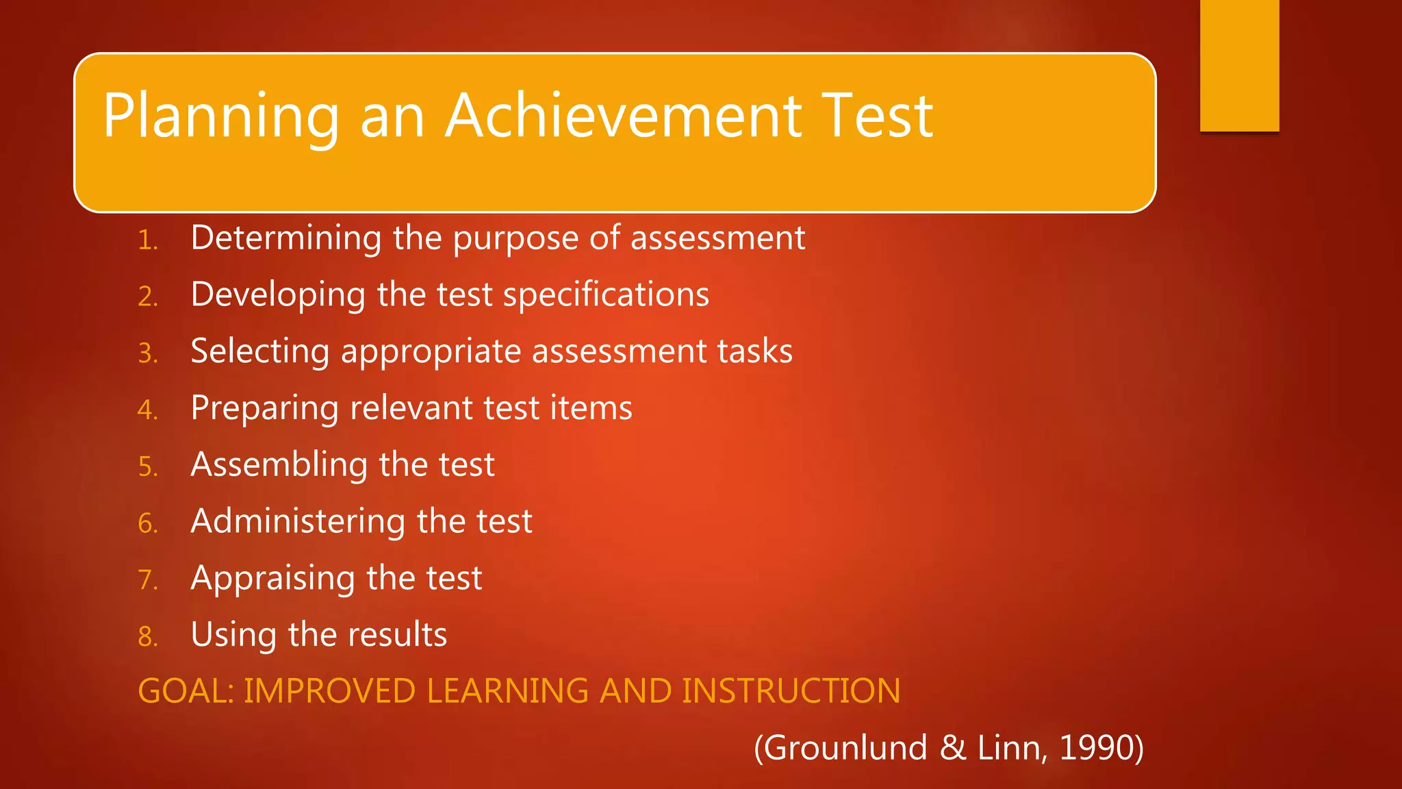 Test and Assessment Types | PPTX