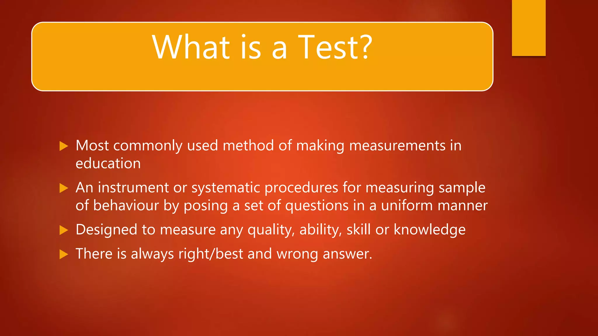 Test and Assessment Types | PPTX