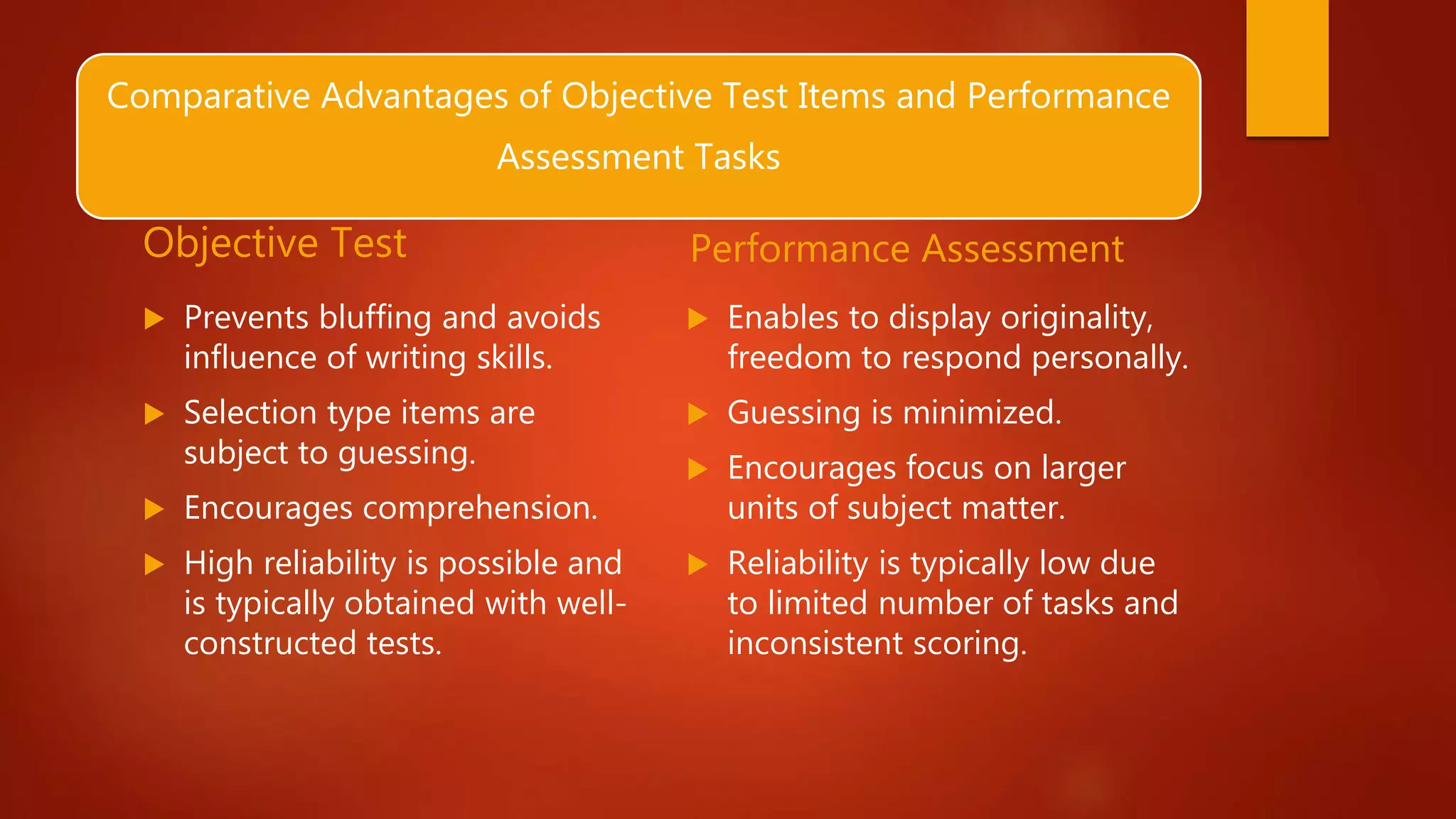 Test and Assessment Types | PPTX