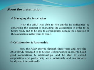 ASLP: Globally Moving Forward | PPTX