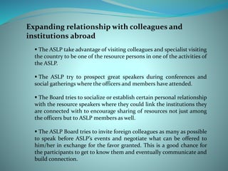 ASLP: Globally Moving Forward | PPTX