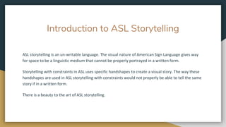 Asl stories with constraints | PPTX