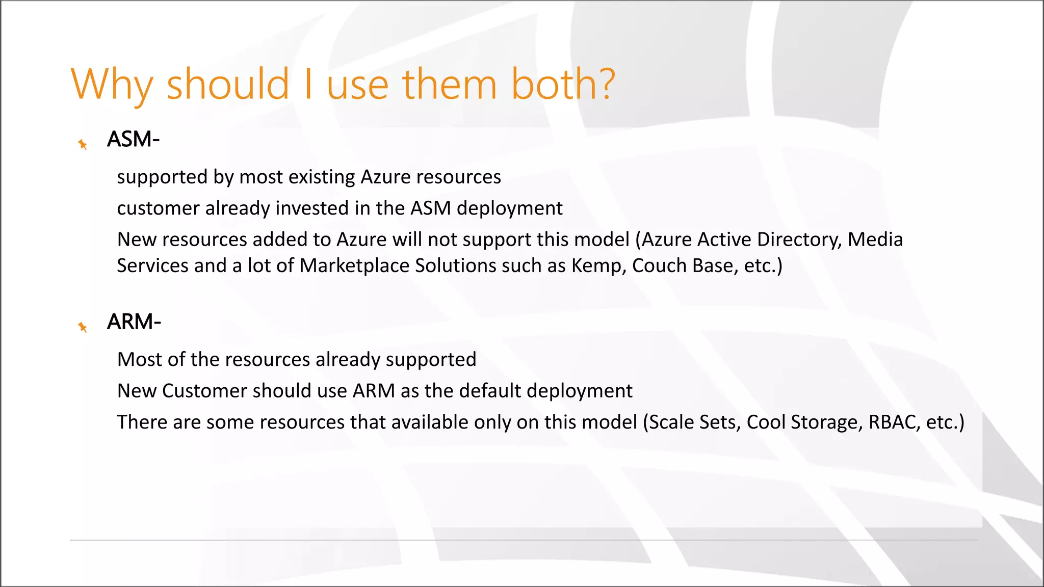 Microsoft Azure Service Management Vs Microsoft Azure Resource Manager ...