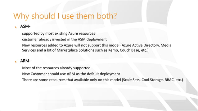Microsoft Azure Service Management Vs Microsoft Azure Resource Manager | PPT