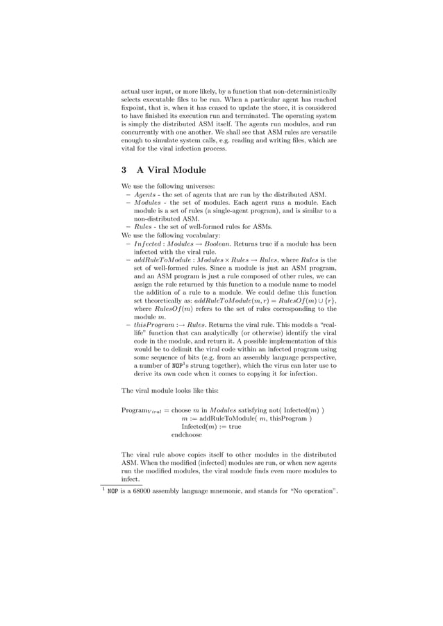 Asm based modelling of self-replicating programs | PDF