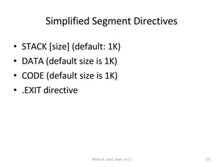 Assembly Language Lecture 3 | PPT