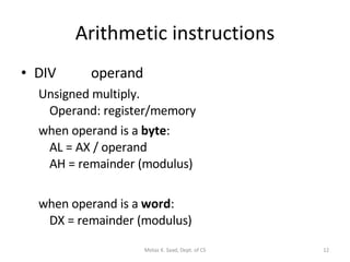 Assembly Language Lecture 4 | PPT