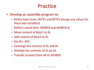 Assembly Language Lecture 4 | PPT