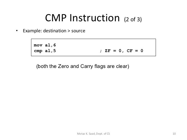 Assembly Language Lecture 5