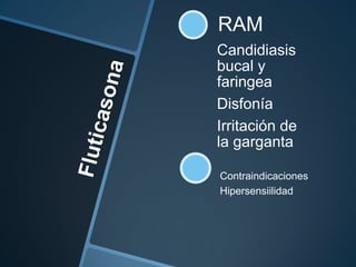 Asma, fármacos, generalidades de asma, glucocorticoides, metilxantinas ...