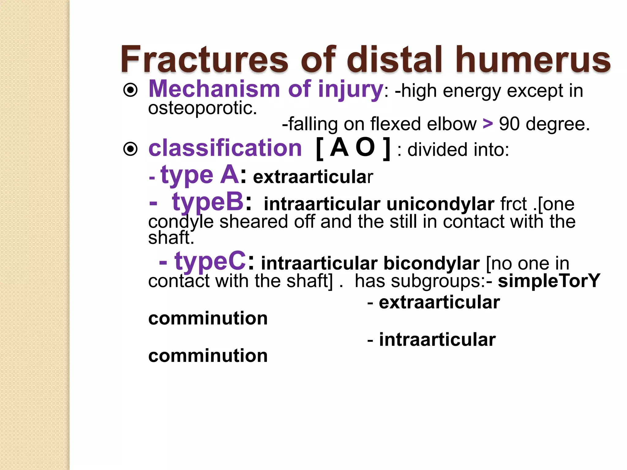 Fracture & dislocation around the elbow | PPTX