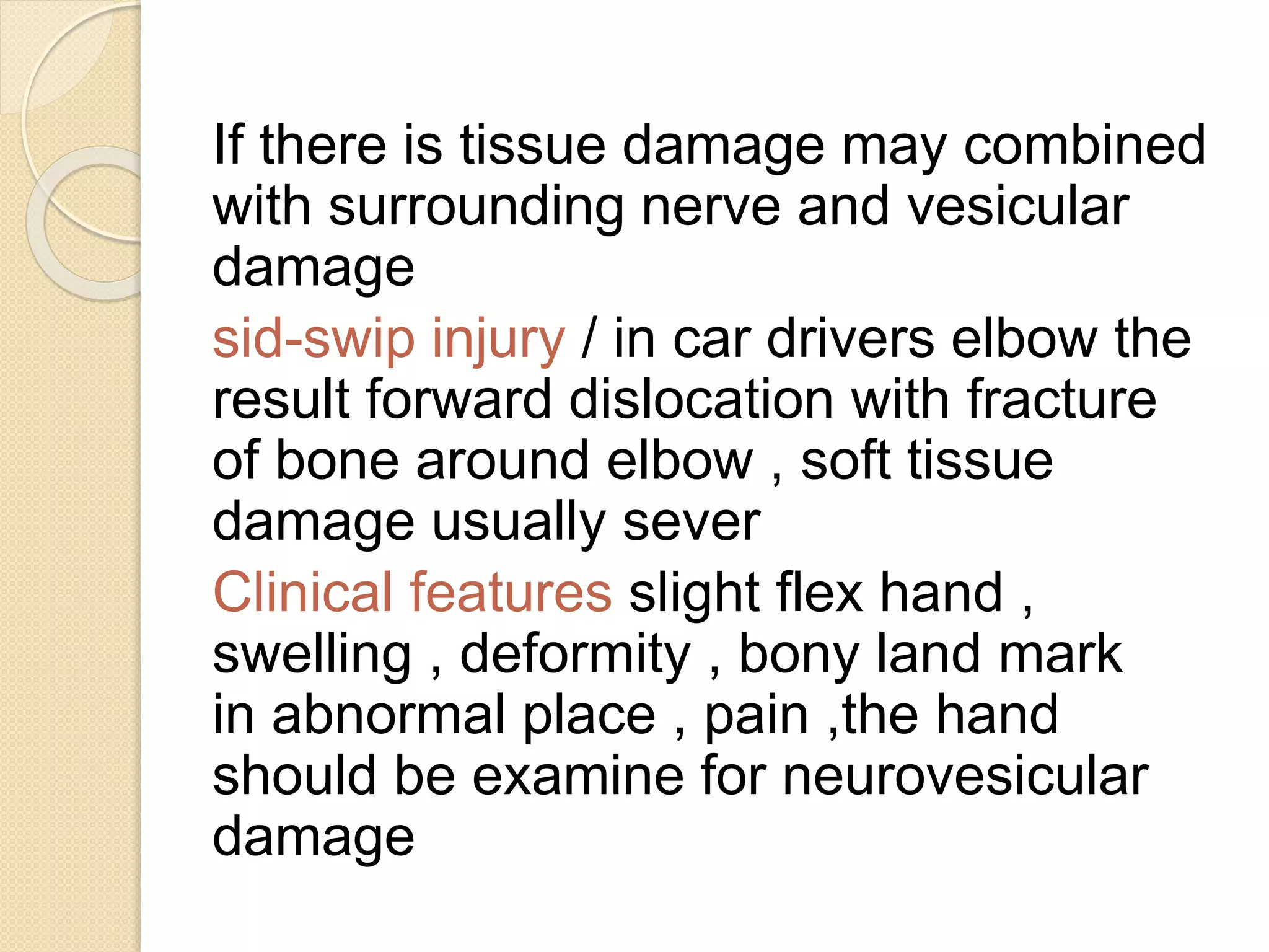 Fracture & dislocation around the elbow | PPTX