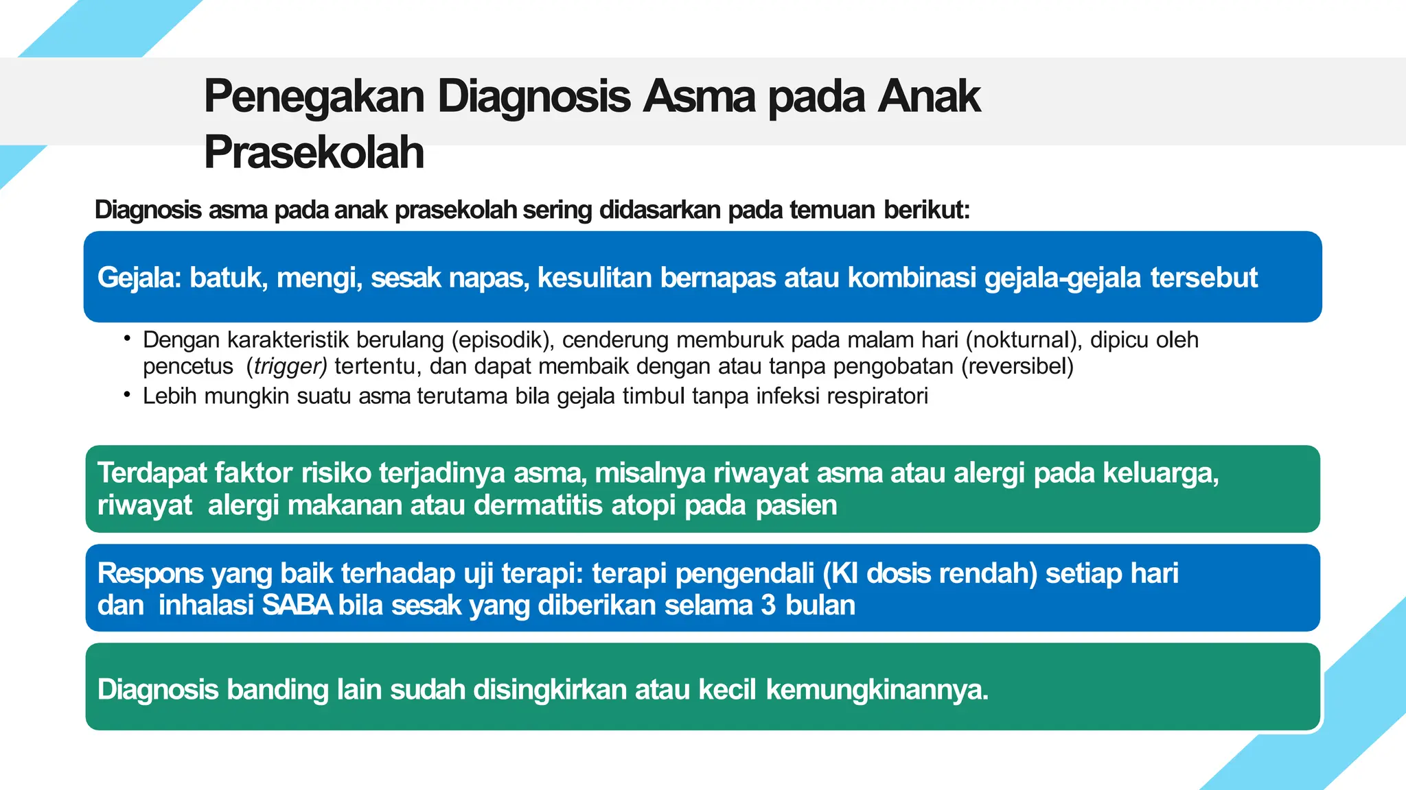 Asma pada anak di fasilitas kesehatan atau tenaga kesehatan | PPTX