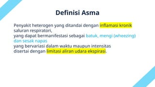 Asma pada anak di fasilitas kesehatan atau tenaga kesehatan | PPTX