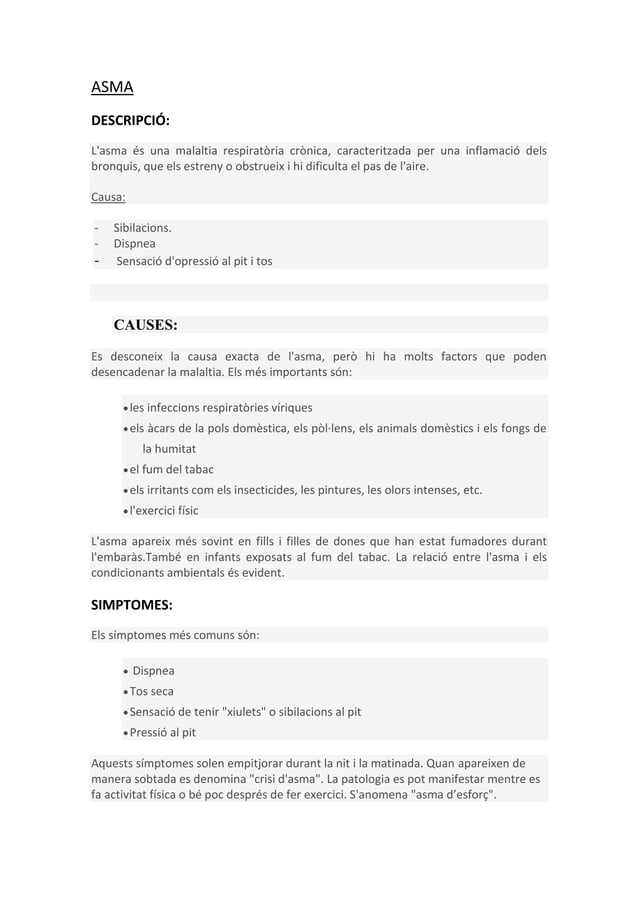 Asma bronquial | PDF